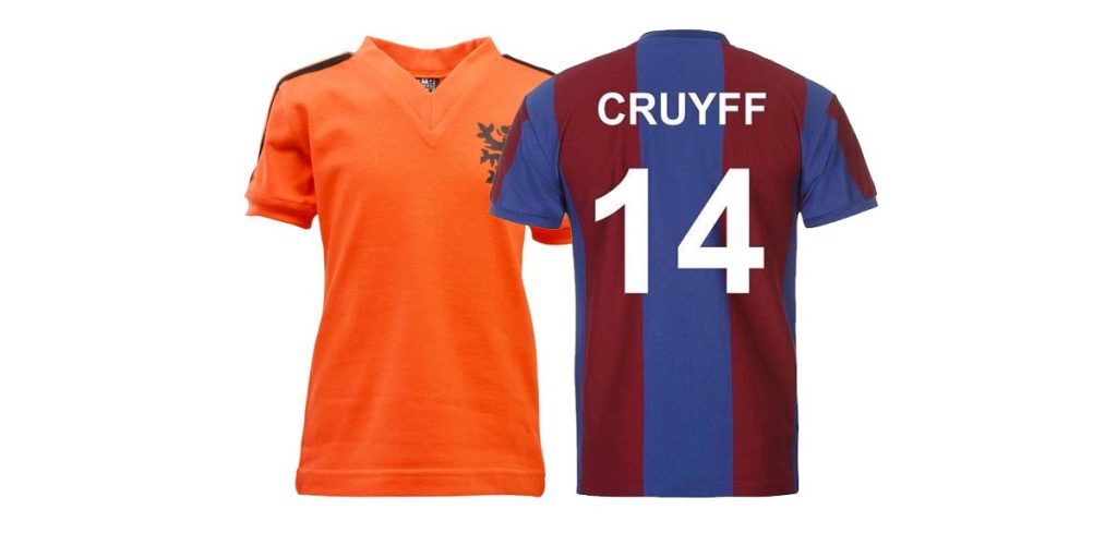 Johan Cruyff kits for the Netherlands, Ajax and Barcelona - FootballKit Eu