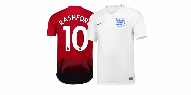 Marcus Rashford kits for MAnchester United and England - FootballKit Eu